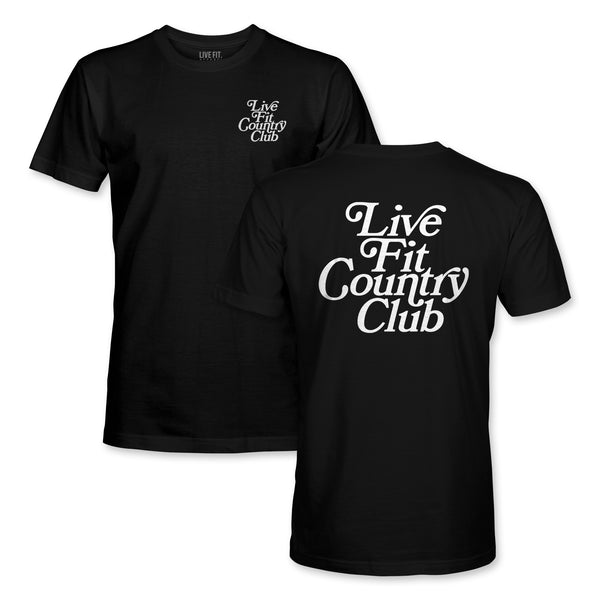 Country Club Tee - Black - Live Fit. Apparel