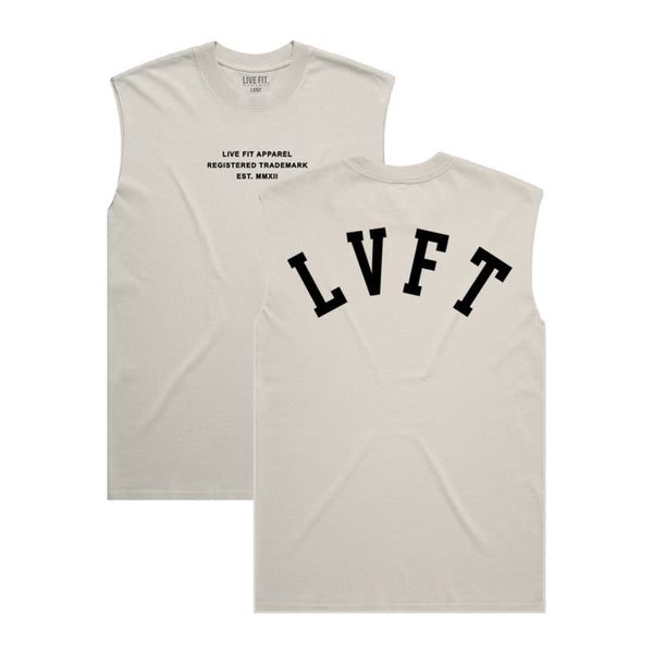 Faded Heavyweight Muscle Tank - Faded Bone - Live Fit. Apparel