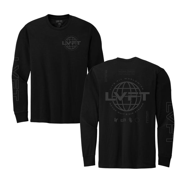 Radar Long Sleeve - Black/Black - Live Fit. Apparel