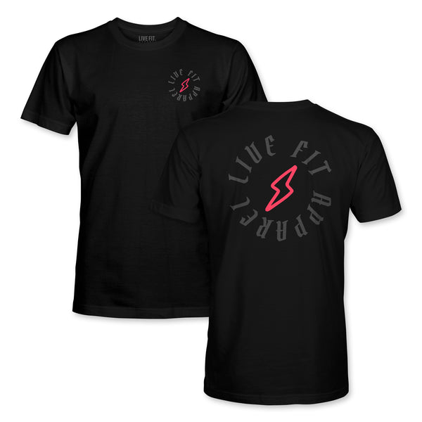 Electric Tee - Black / Infra Red - Live Fit. Apparel
