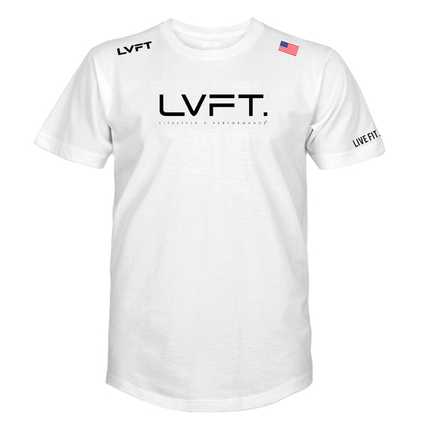 Team LVFT Scallop Tee - White | Live Fit Apparel | LVFT - Live Fit. Apparel