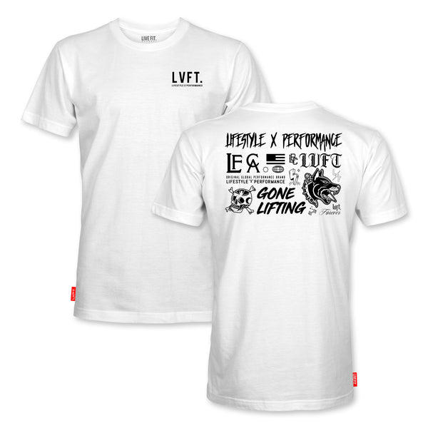 Doodles Heavyweight Tee - White/Black - Live Fit. Apparel