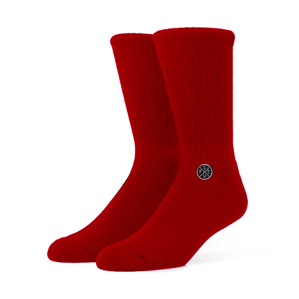 Stamped Socks - Red / Black - Live Fit. Apparel
