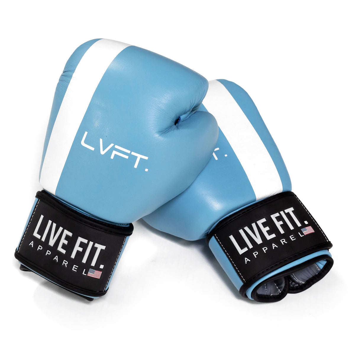 Thai Boxing Gloves- LVFT Stripe - Teal - Live Fit. Apparel